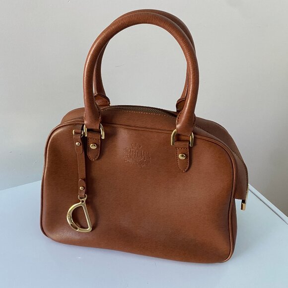 Ralph Lauren | Bags | Ralph Lauren Sloan Street Dome Satchel Cognac ...